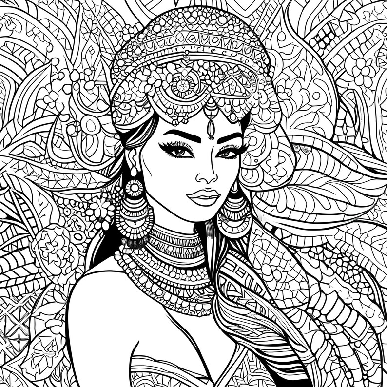 Woman Coloring Pages 25 Pages Lady Coloring Page Adult Coloring Girls ...