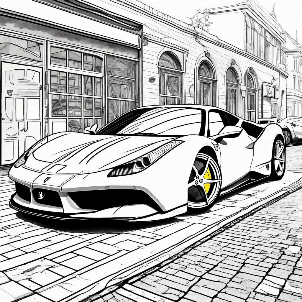 Sport Cars Coloring Lamborghini Ferrari Porsche 40 TOP Pages - Etsy