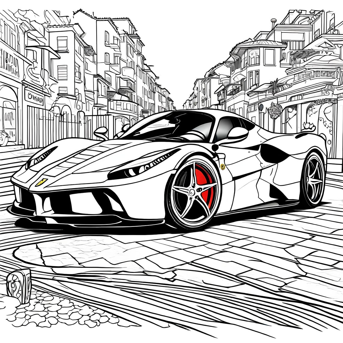 Super Cars Coloring Lamborghini Ferrari Bugatti Porsche 20 Pages - Etsy ...