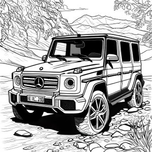 Mercedes G Class 23 Coloring Pages G-class Coloring Page - Etsy