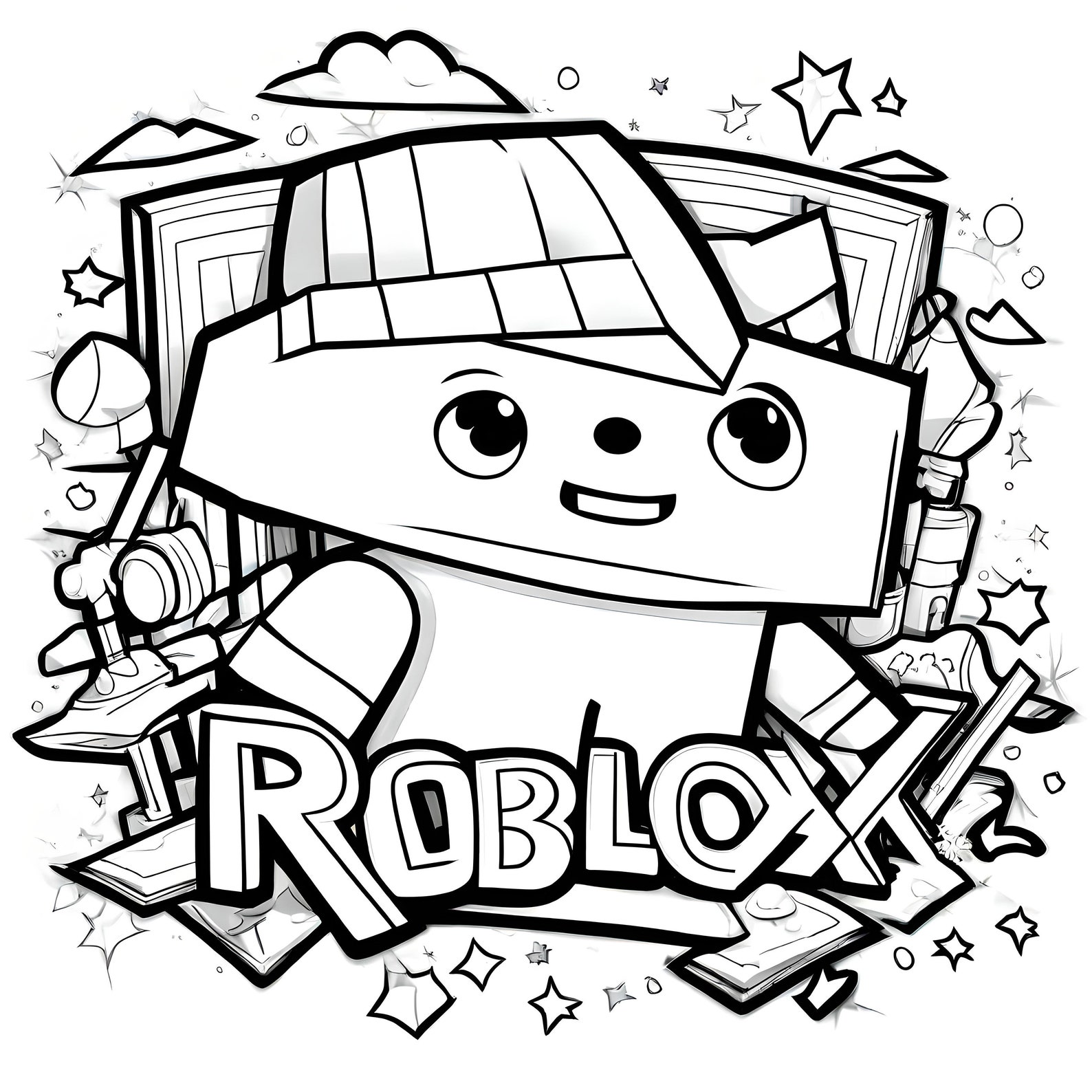 Roblox Coloring Book 9 PAGES - Etsy