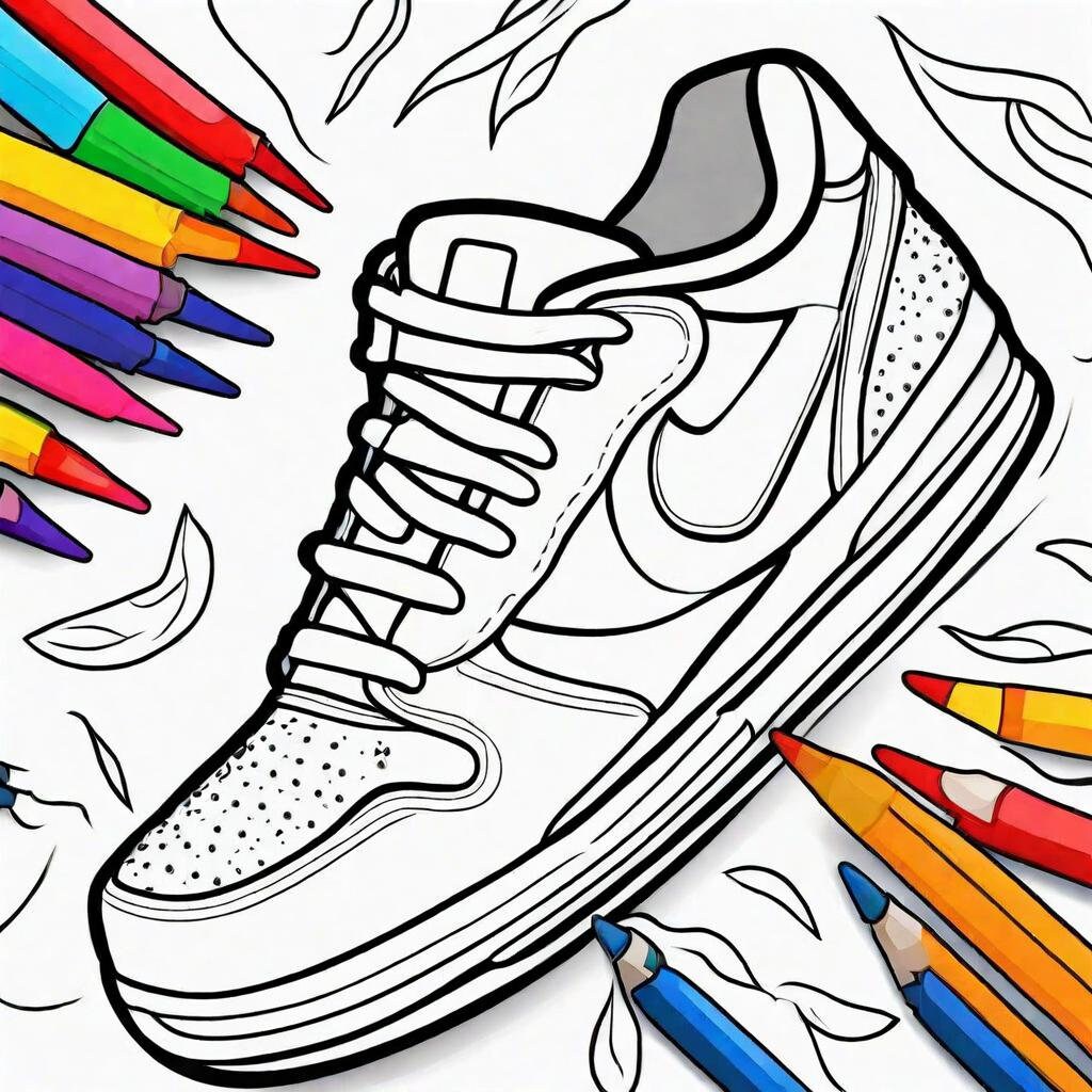 Sneakers Shoes Coloring Pages 21 TOP PAGES Sneaker Coloring Pages - Etsy