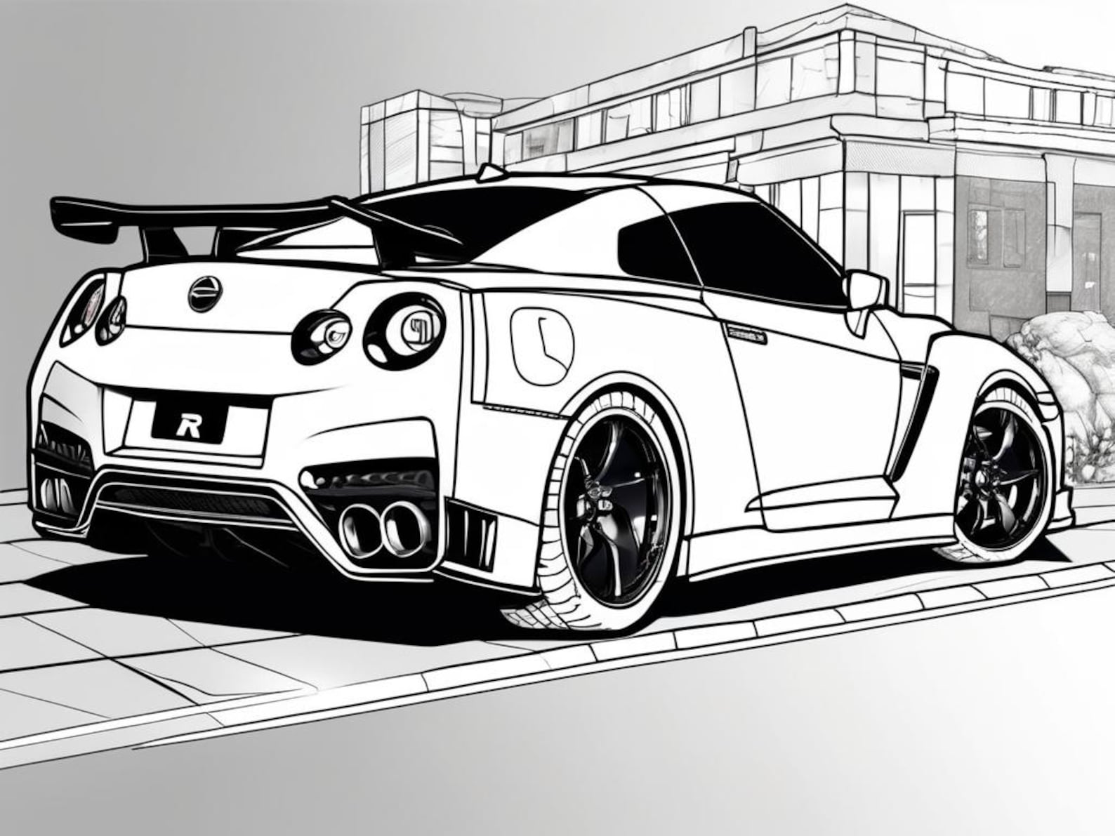 Nissan Coloring Pages 27 TOP Pages Nissan GT-R Coloring 370Z Coloring ...