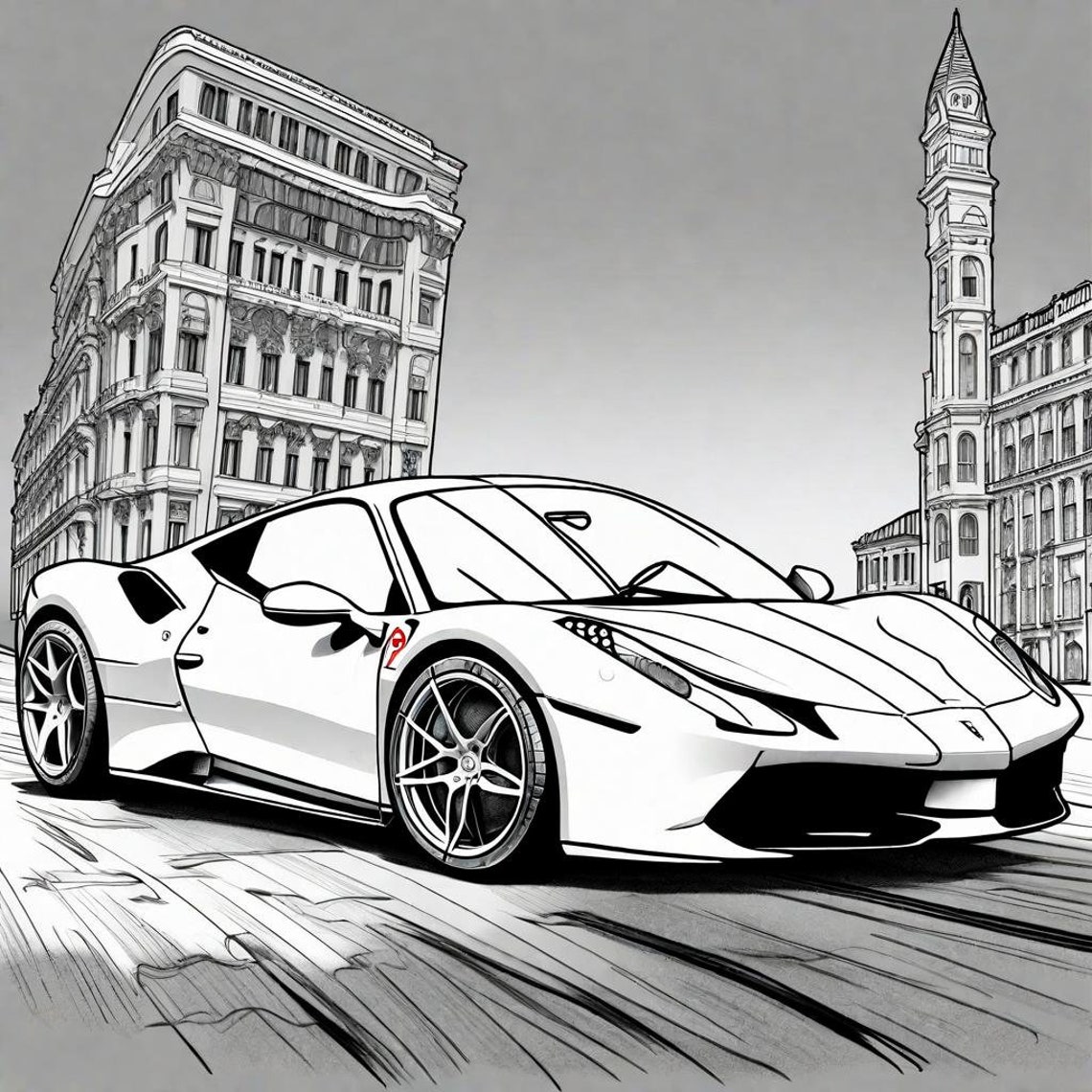 Ferrari Coloring Pages 26 TOP PAGES Ferrari 458 Italia Ferrari F430 ...