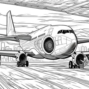 Plane Coloring Page 20 Pages Airplane Coloring Page - Etsy