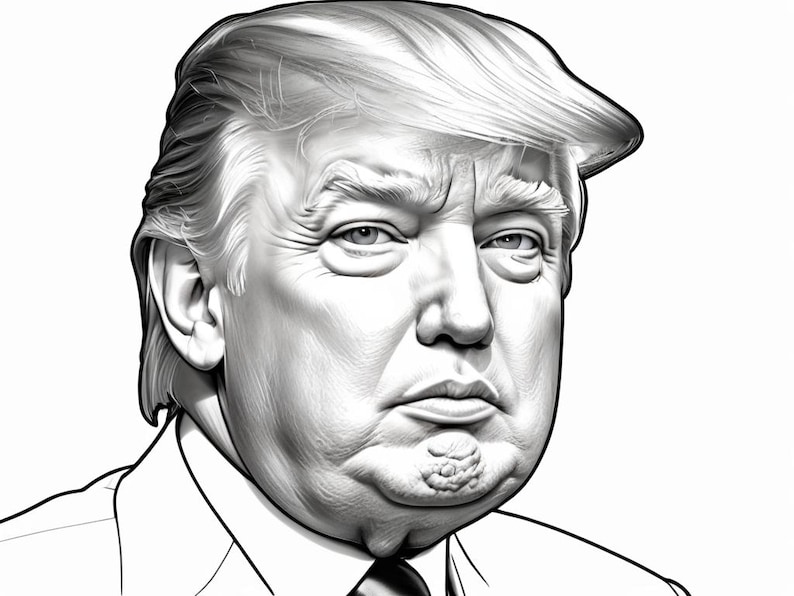 Donald Trump Coloring Pages 20 TOP Pages Trump Coloring Page Donald ...
