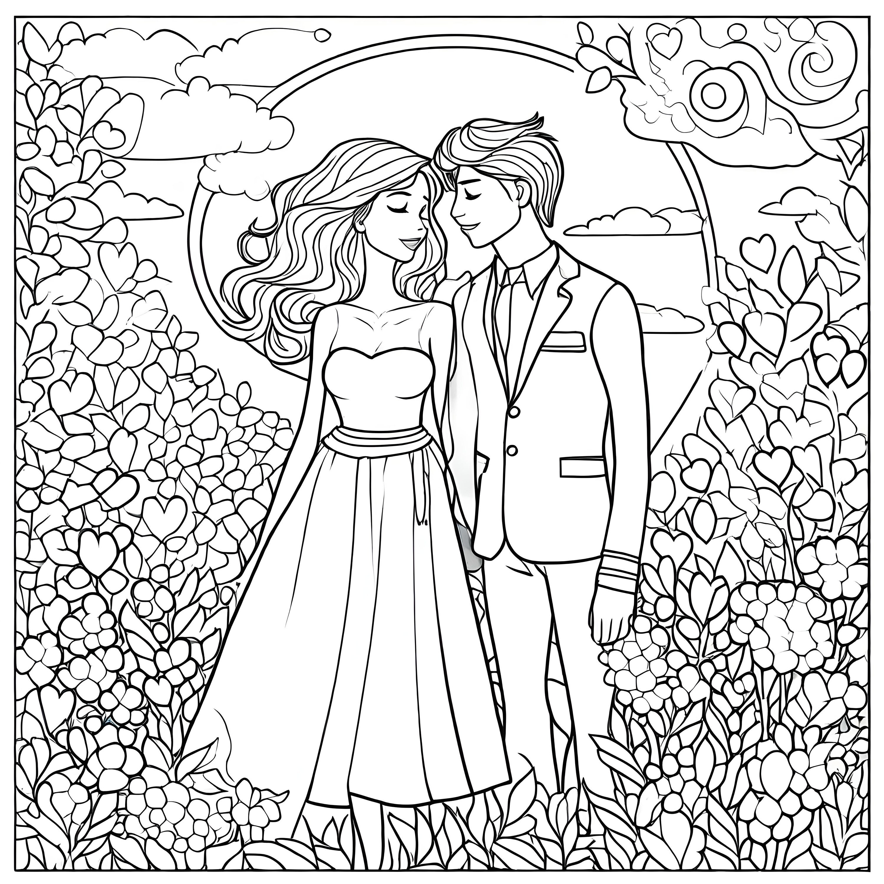 Valentine Day Coloring Pages Couple Coloring Pages 26 TOP Pages LOVE ...