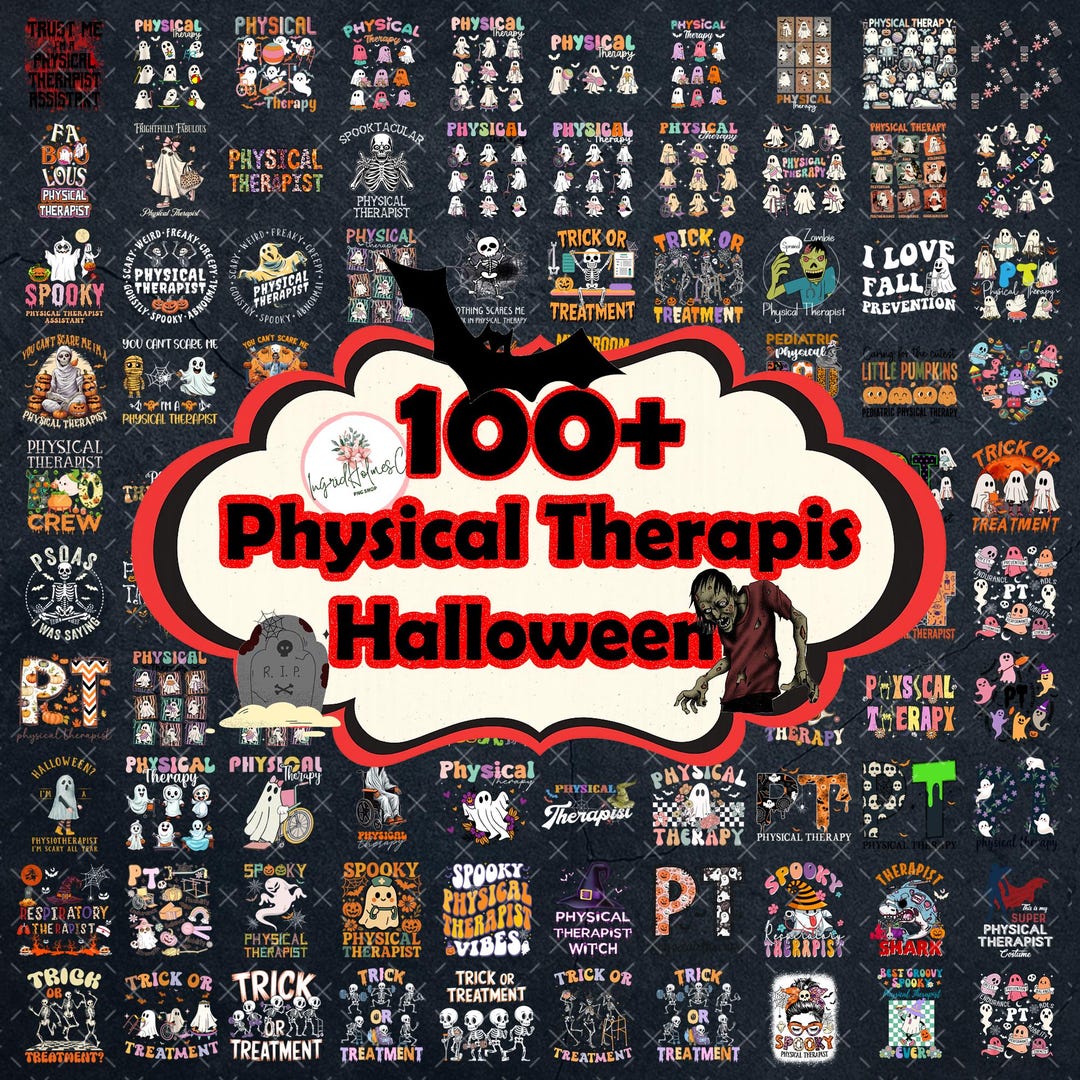 100+ Physical Therapist Halloween Png Bundle, Spooky Therapy Clipart ...