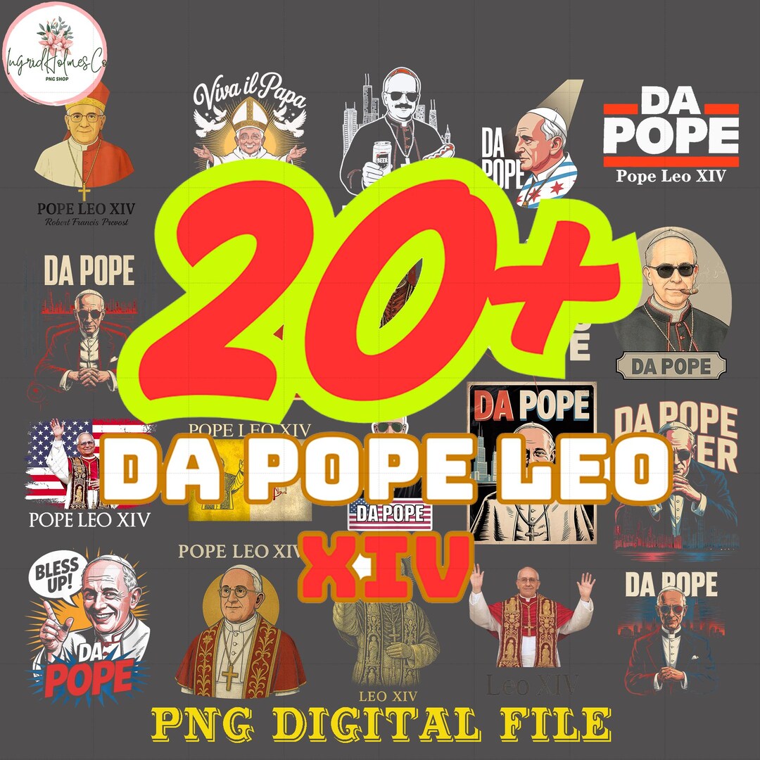 20+ Da Pope Leo XIV Bundle Png, New Pope Habemus Papam PNG, Catholic ...
