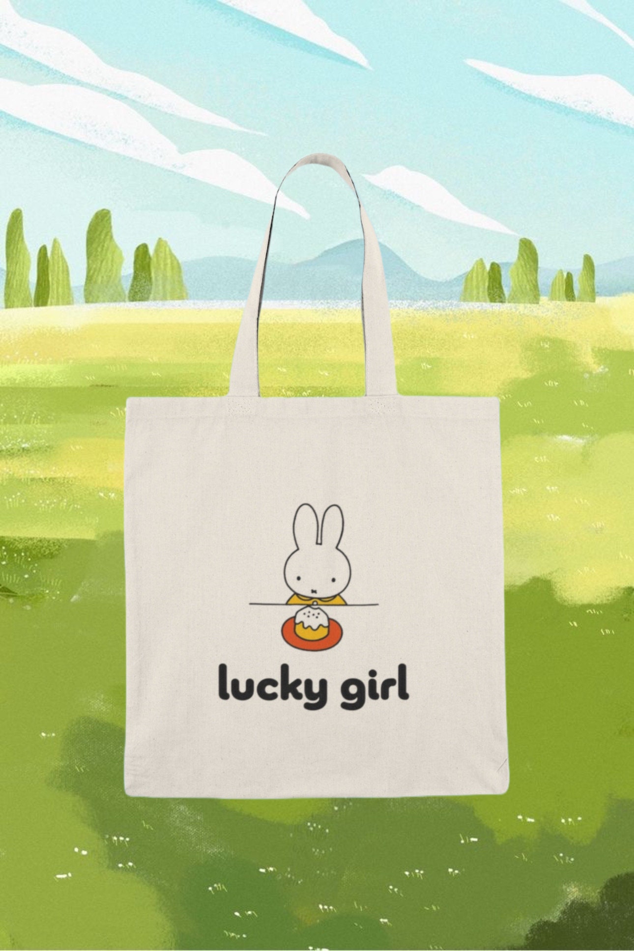 Miffy "lucky Girl Wishes" Tote - 100% Natural Cotton Canvas | Miffy ...