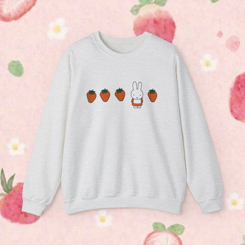 Miffy Strawberry Adult Crewneck, Unisex Heavy Blend™ Crewneck ...