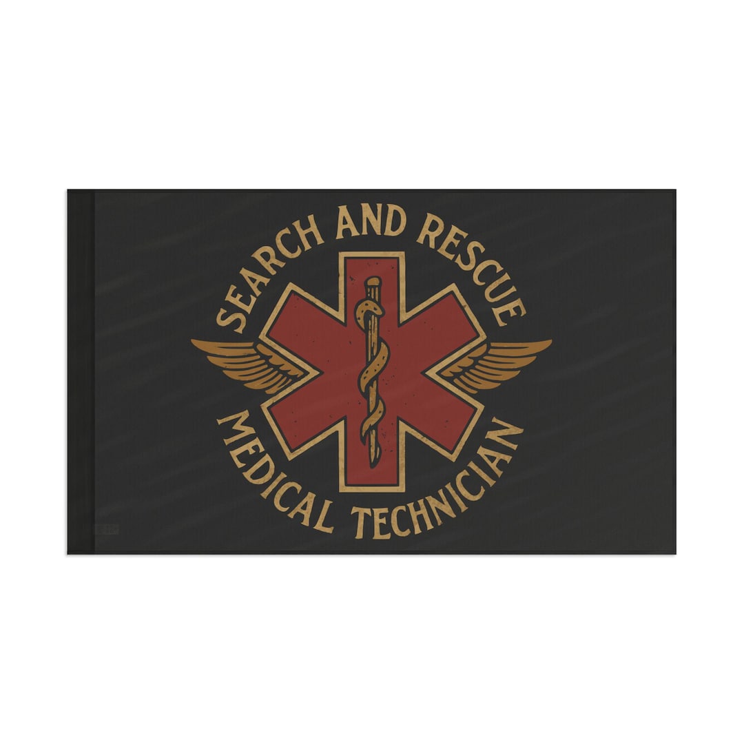 Search and Rescue Medical Technician Flag | Star of Life Emblem - Etsy