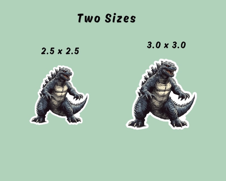 Godzilla Sticker, Tumbler Sticker, Water Bottle Sticker, Vinyl Sticker ...