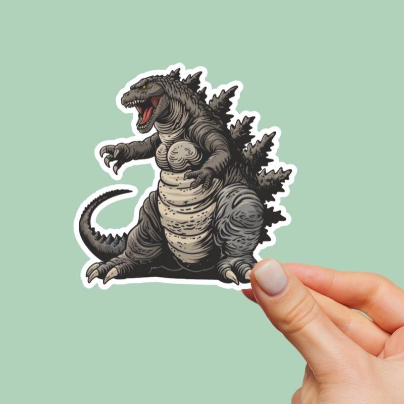 Godzilla Water Bottle Decal - Etsy
