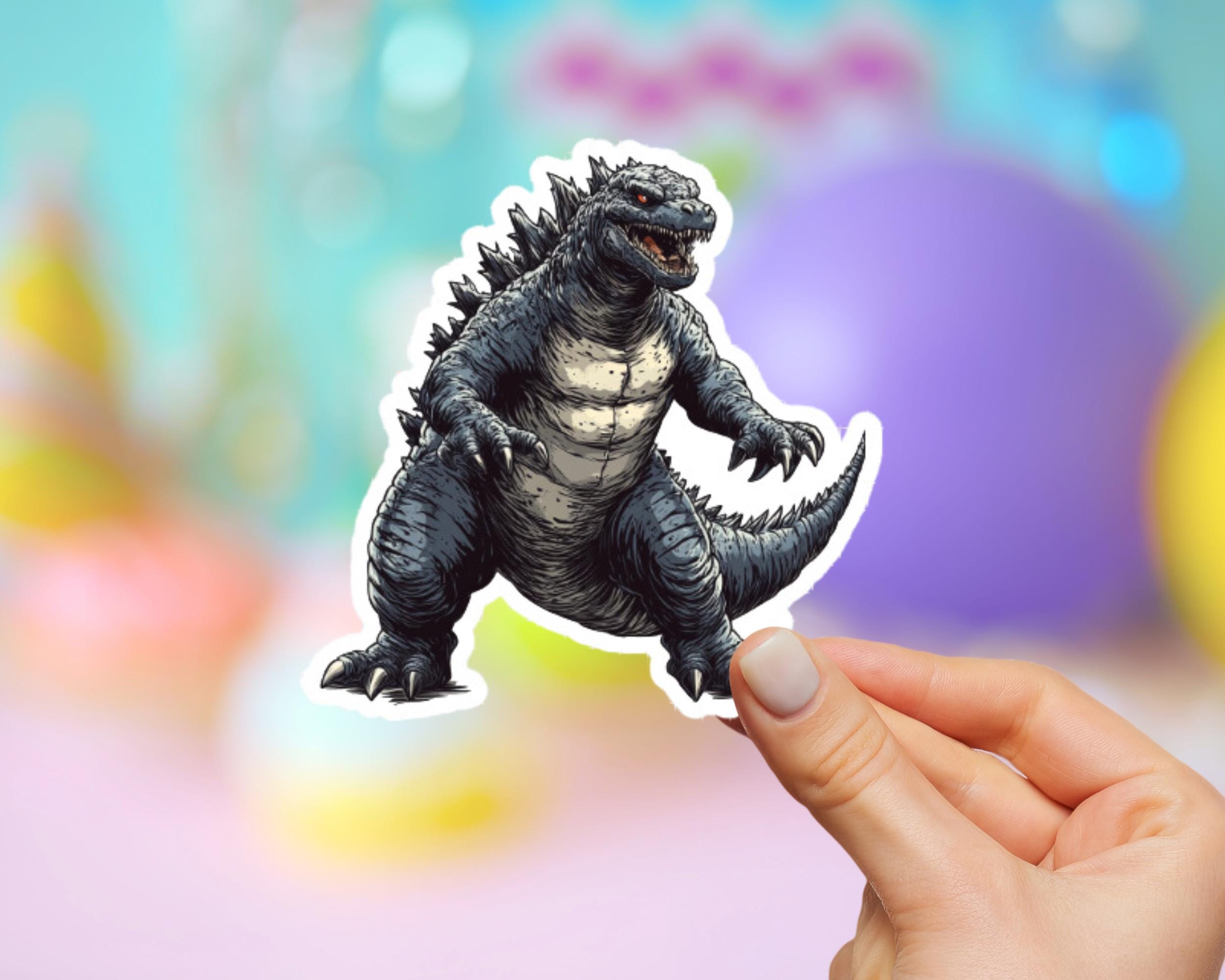 Godzilla Sticker, Tumbler Sticker, Water Bottle Sticker, Vinyl Sticker ...