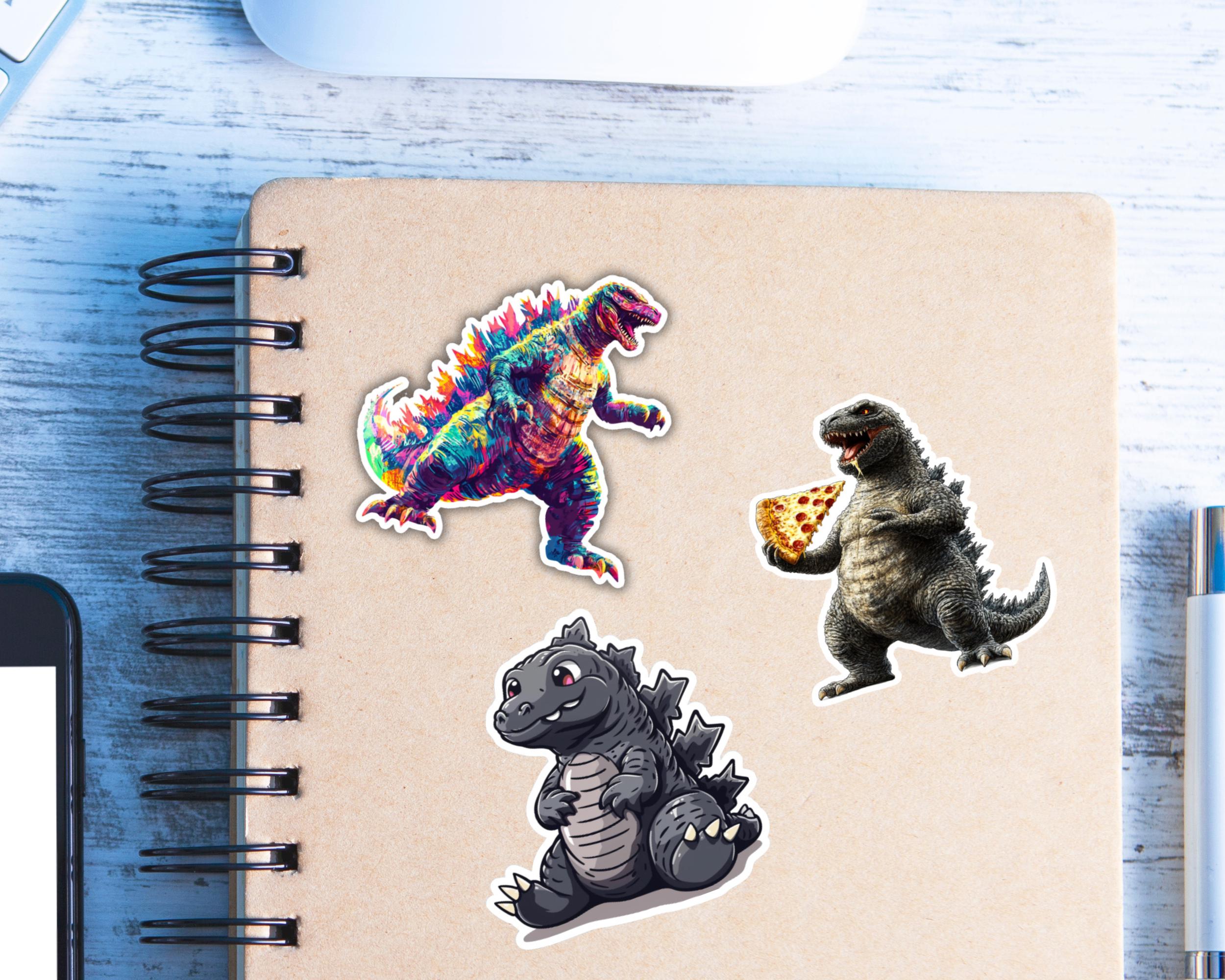 Godzilla Sticker, Tumbler Sticker, Water Bottle Sticker, Vinyl Sticker ...