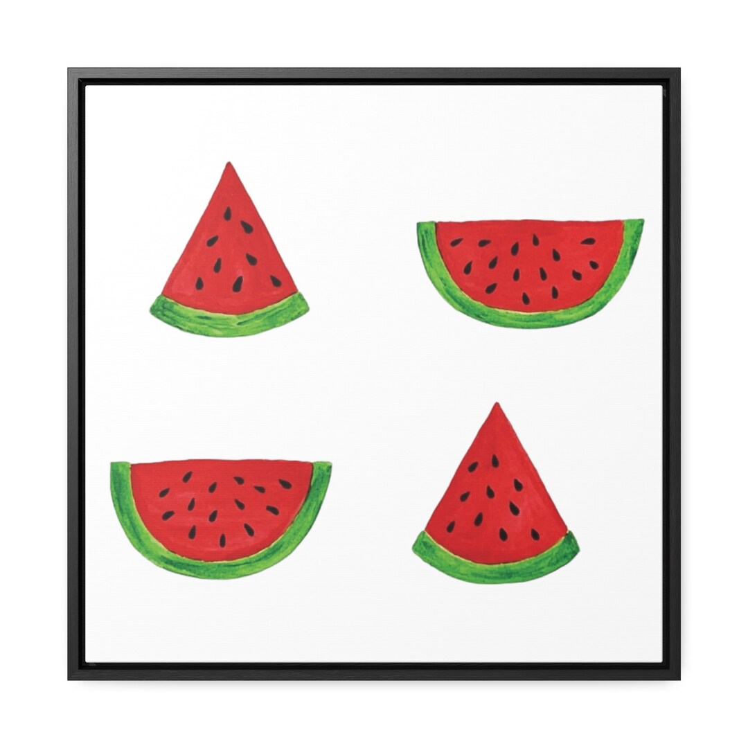 Watermelon Wall Decor, Canvas Print, Gallery Canvas Wraps, Square Frame ...