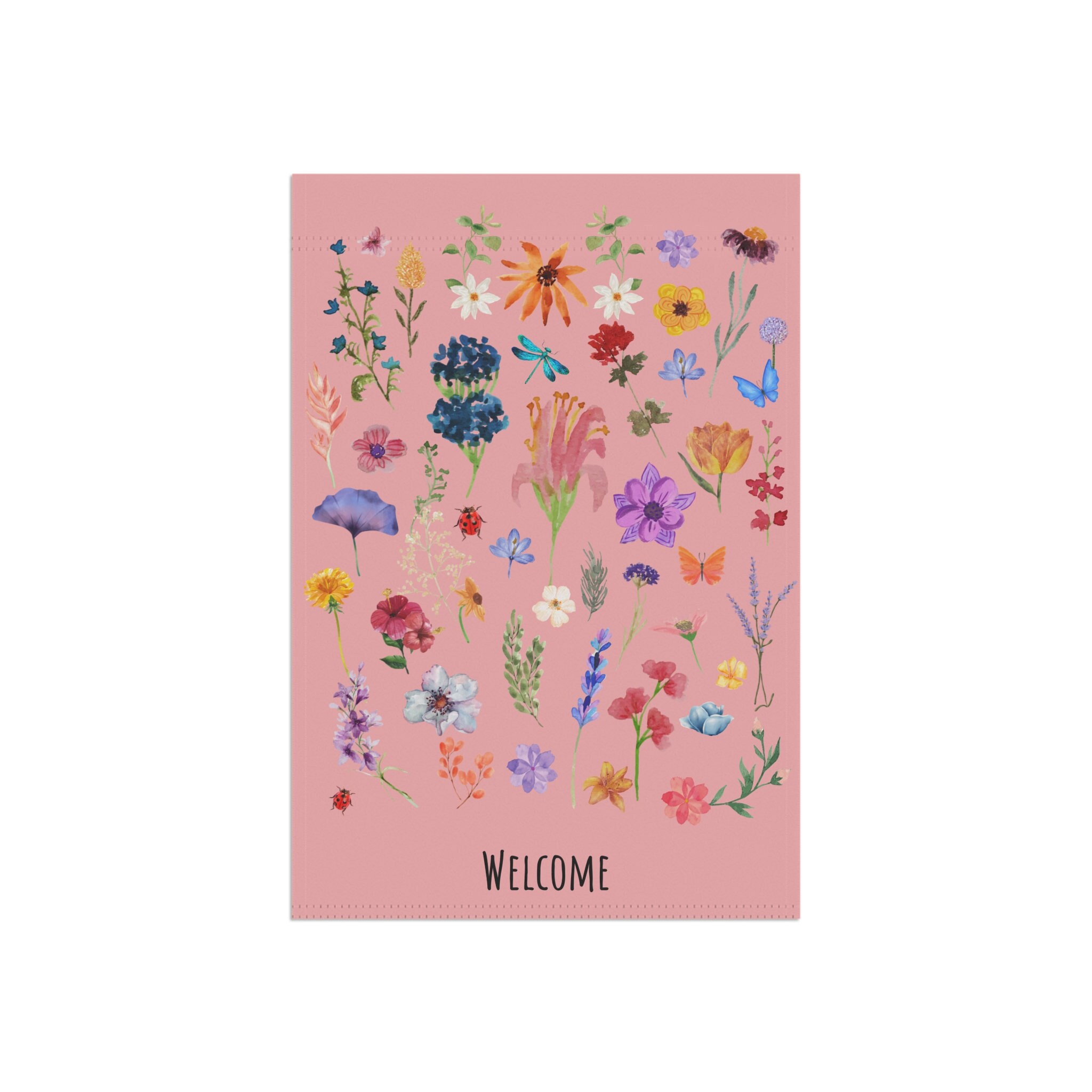 Garden & House Banner, Welcome Banner, Yard Decor, Floral Flag, Yard ...