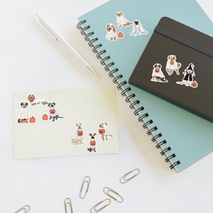 Adorable Halloween Ghost Dog Vinyl Sticker Sheet 12 Stickers ...