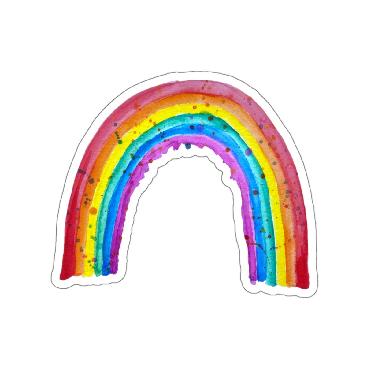 Kiss-cut Stickers, Rainbow Gift, Rainbow Sticker, Laptop Sticker, Water ...