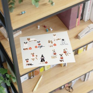 Adorable Halloween Ghost Dog Vinyl Sticker Sheet 12 Stickers ...