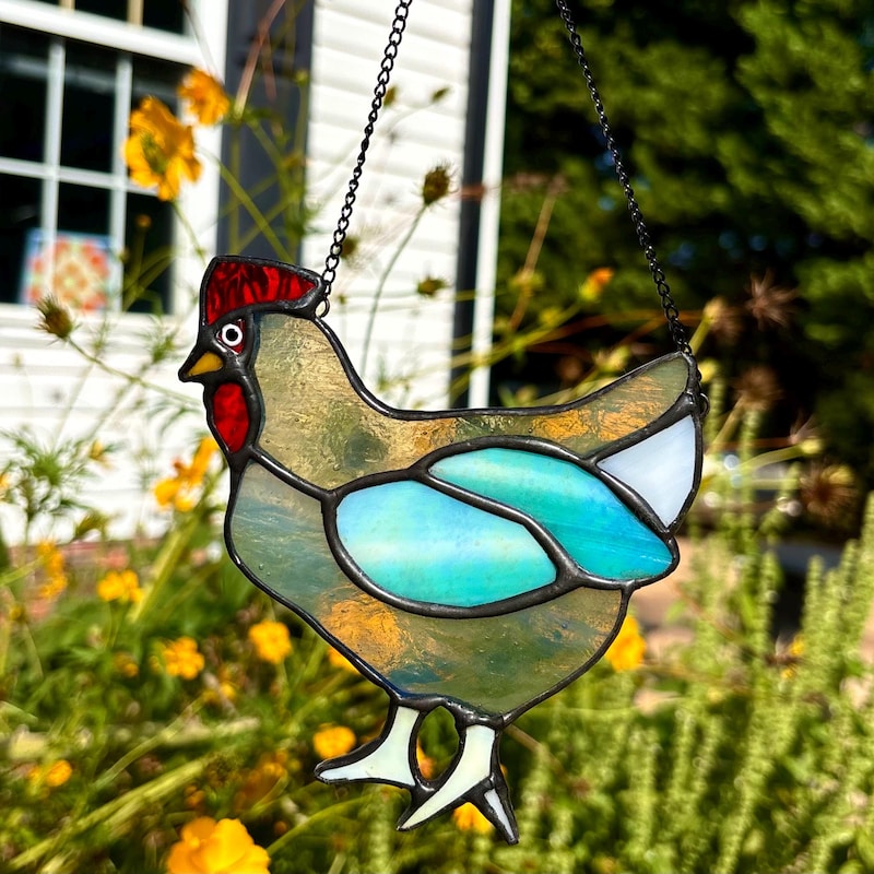 Stained Glass Chickens - Etsy