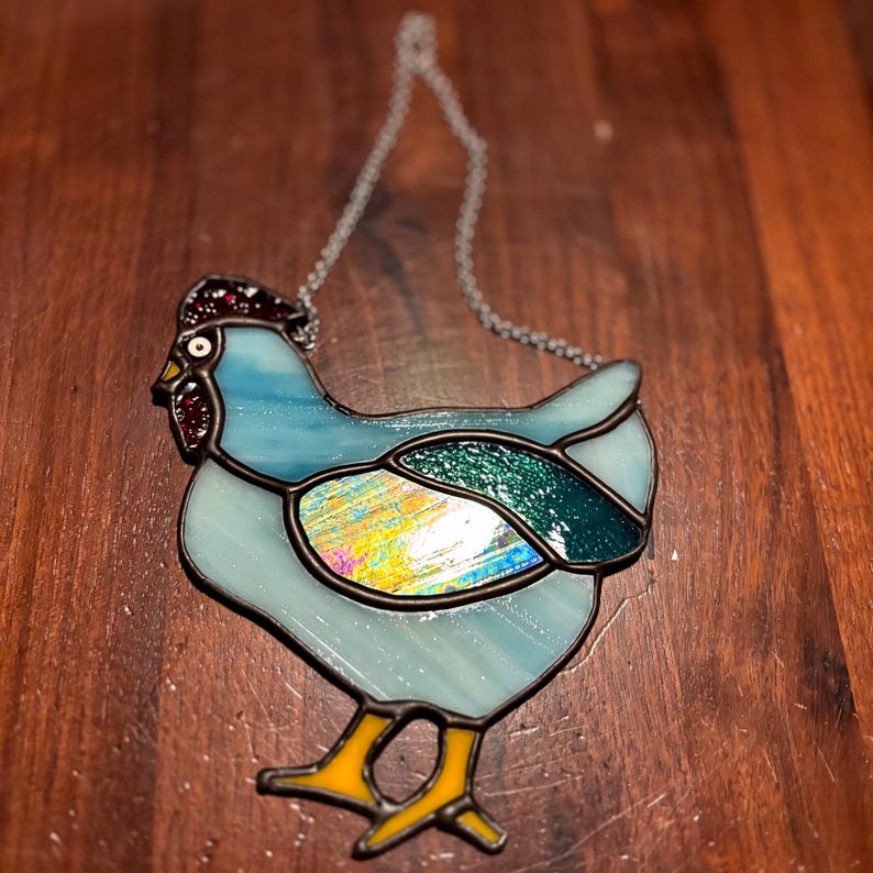 Stained Glass Chicken - Etsy