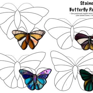 Stained Glass Butterfly Patterns Beginner Friendly - Etsy