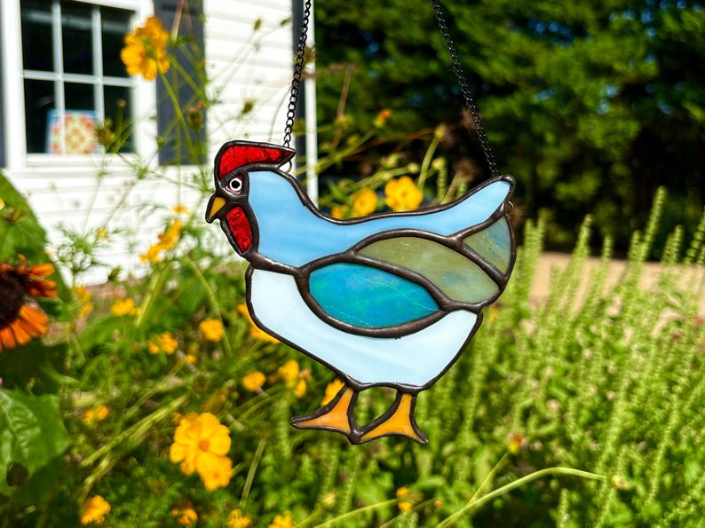 Stained Glass Chicken - Etsy