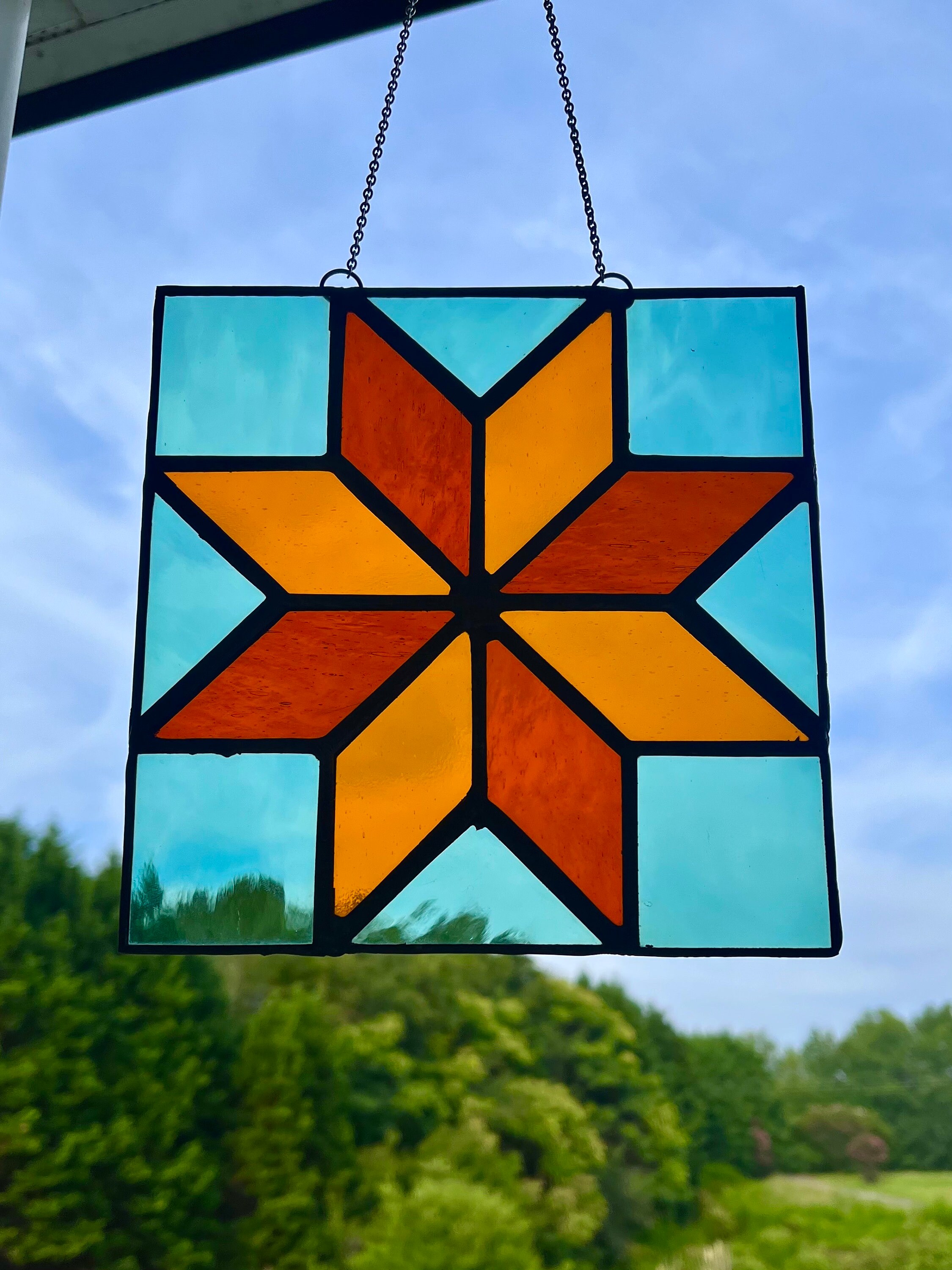 Stained Glass Quilt Block - Etsy