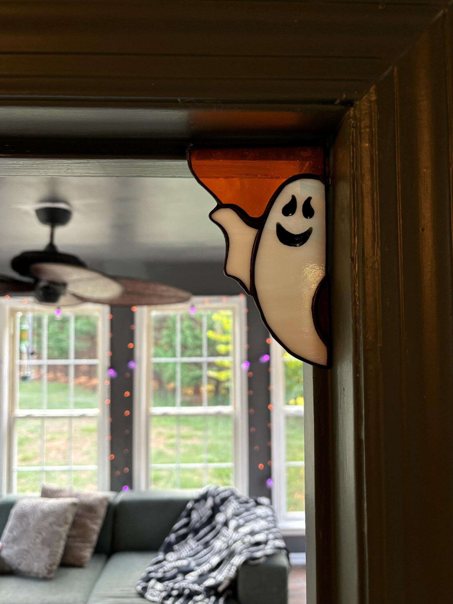 Stained Glass Corner Ghost - Etsy