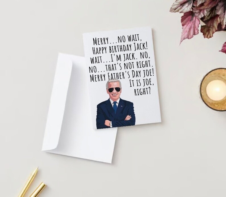 Funny Fathers Day Card, Humorous Joe Biden Greeting Card, Hilarious Dad ...