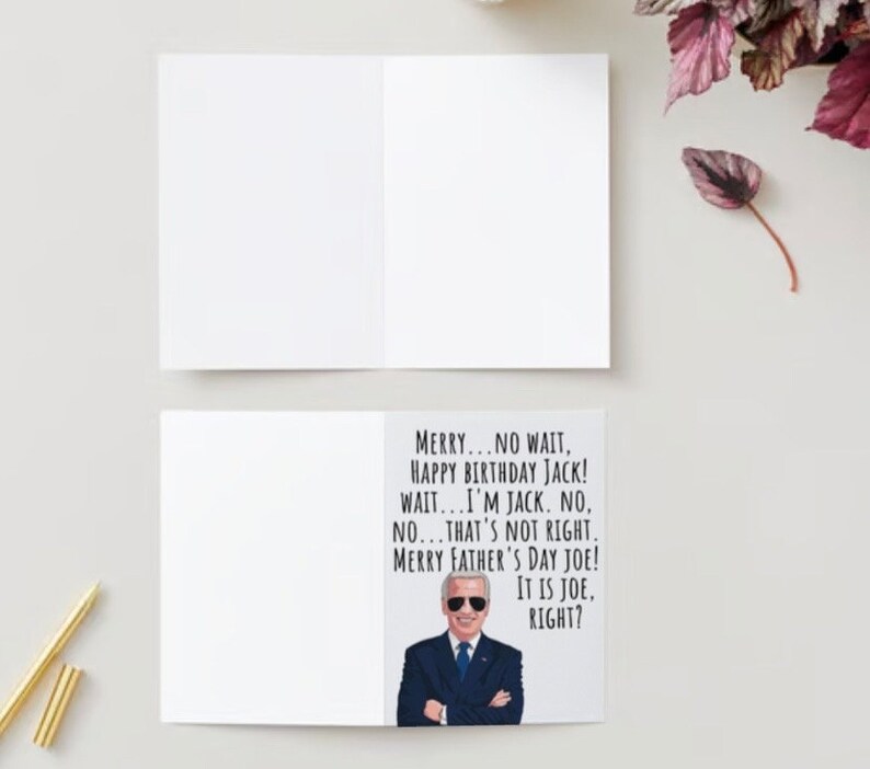 Funny Fathers Day Card, Humorous Joe Biden Greeting Card, Hilarious Dad ...