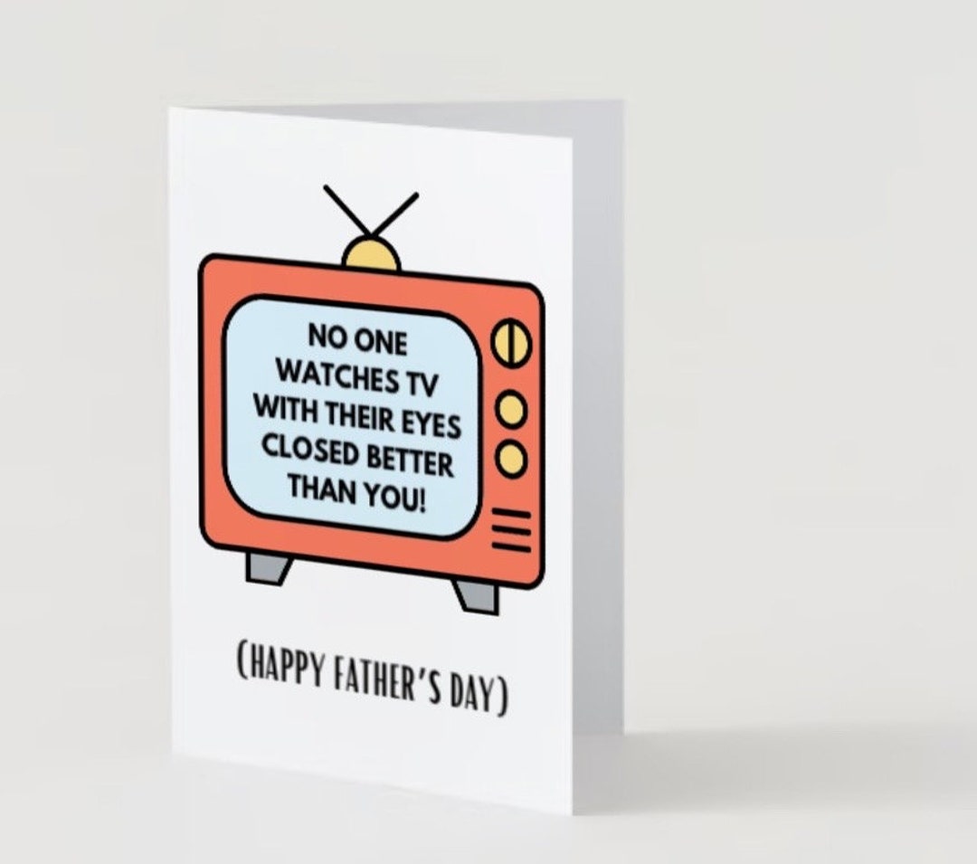 Funny Fathers Day Card, 5x7 Folded Father Appreciation Greeting Card ...