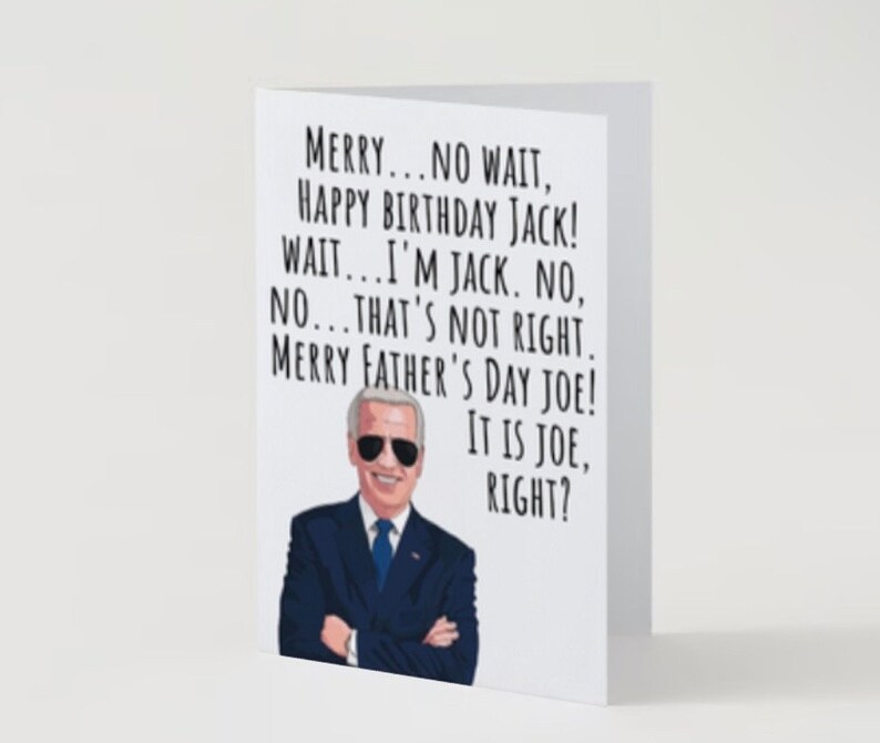 Funny Fathers Day Card, Humorous Joe Biden Greeting Card, Hilarious Dad ...