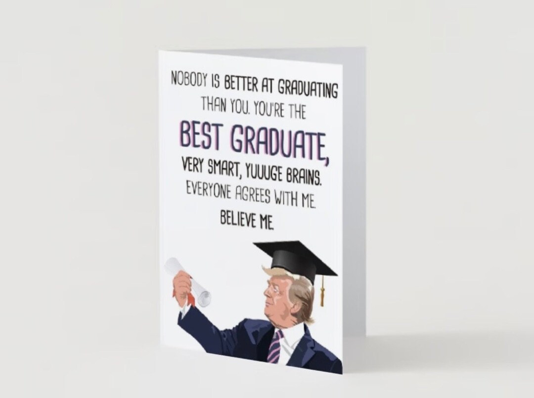 Funny Trump Graduation Card, Congratulations Card, High School ...