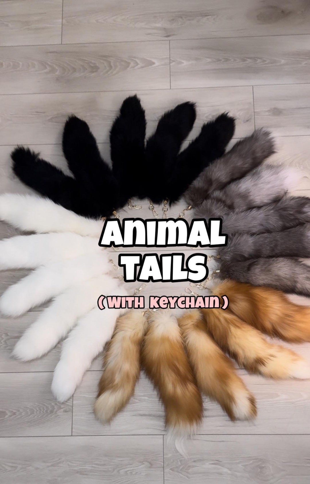 Ethically Sourced Fur Tail: Costume Cosplay Accessory - Etsy