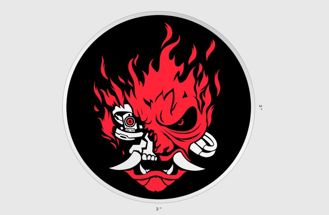 Cyberpunk 2077 Samurai Sticker - Etsy