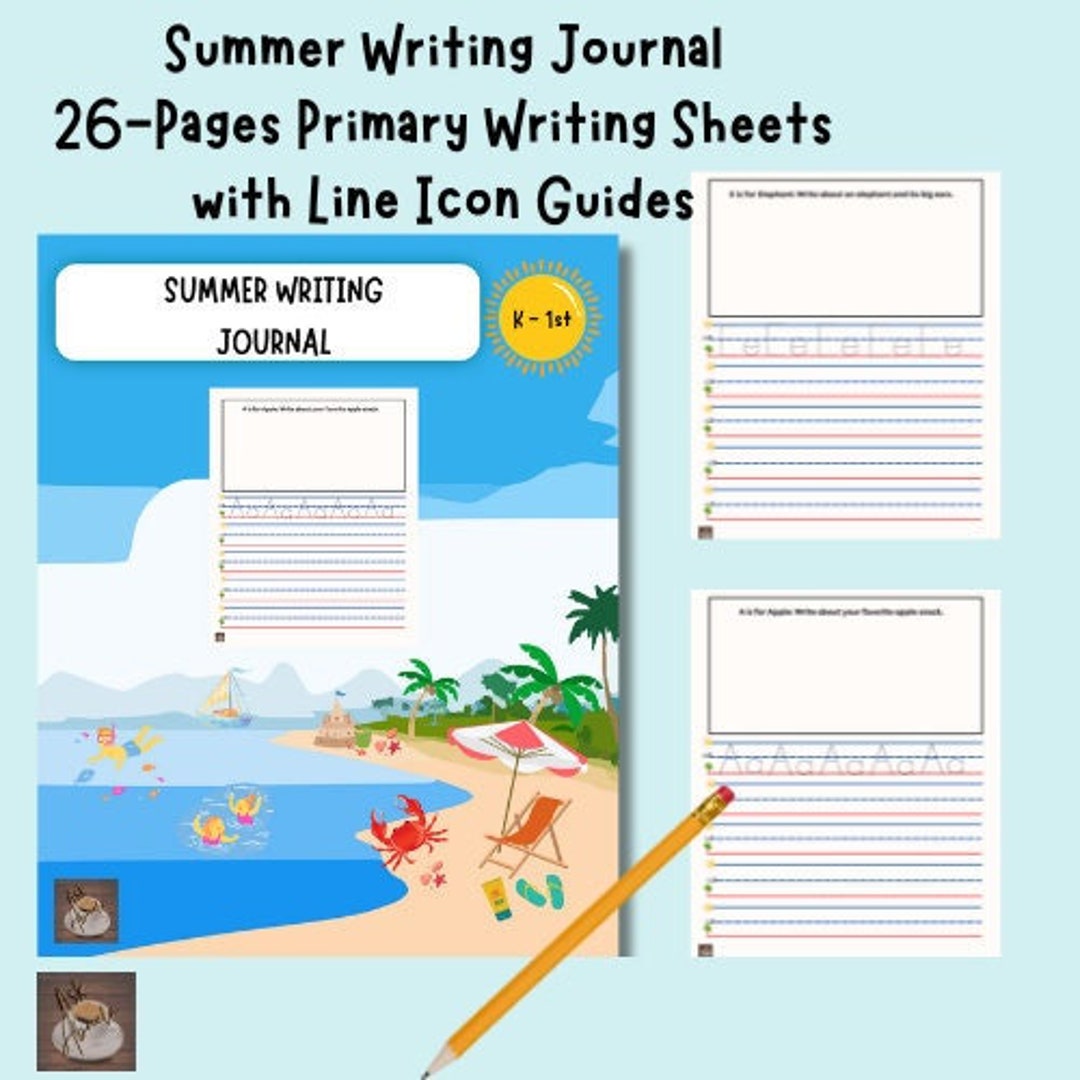 Summer Writing Journal Instant Download 26-page Primary Writing Sheets ...