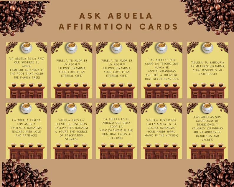 Abuela and Grandma Affirmation Cards in English and Spanish -printable ...