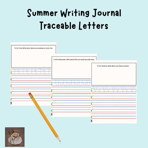 Summer Writing Journal Instant Download 26-page Primary Writing Sheets ...