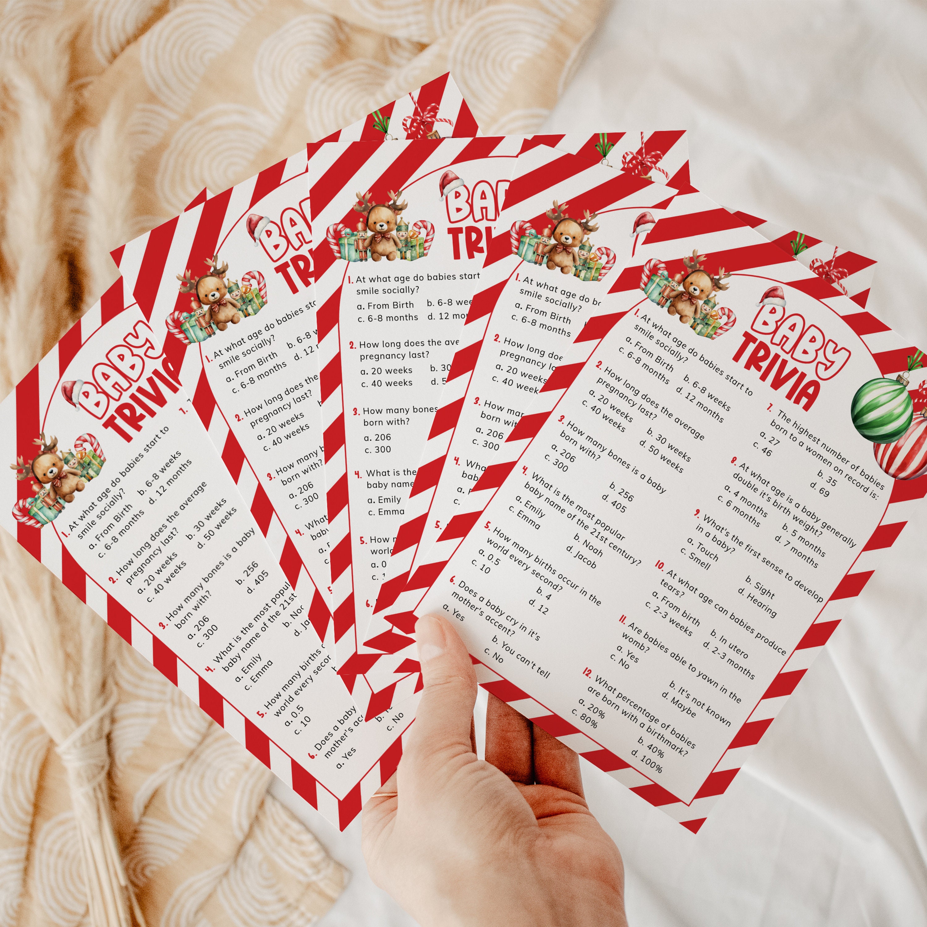 Merry Little Baby Trivia Answer Key, Christmas Baby Shower Triva ...