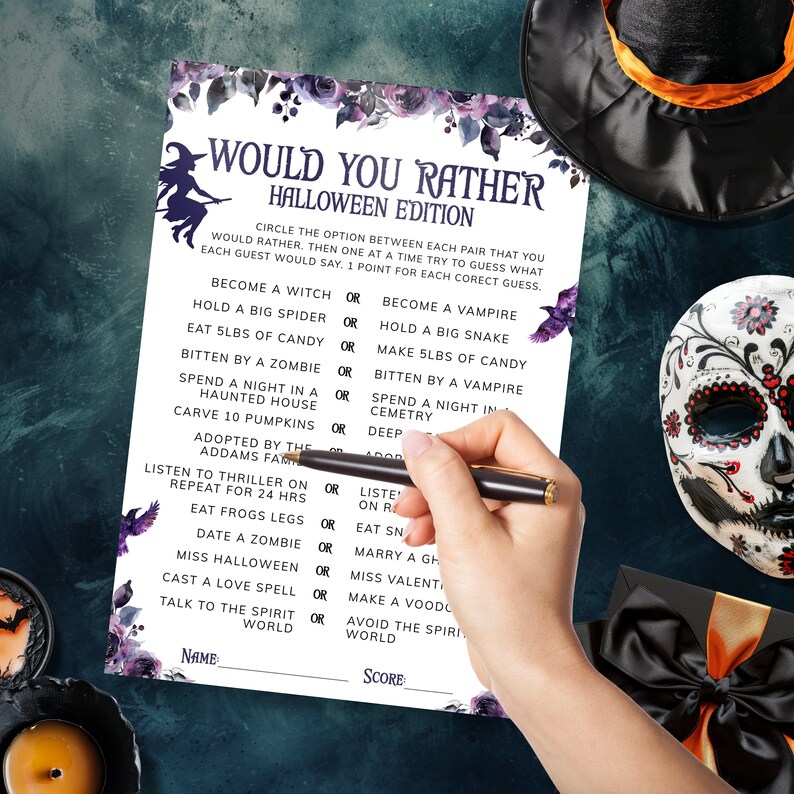 Halloween Would You Rather Game, Spooky Season This or That Questions ...