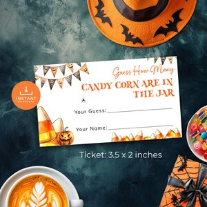 Candy Corn Guessing Game, How Many Candy Corn Are in the Jar, Halloween ...