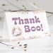 Thank Boo Card Tent Fold, Halloween Themed Thank You Card, Pastel ...