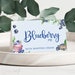 Blueberry Themed Buffet Card Template, Berry Sweet Food Name Place Card ...