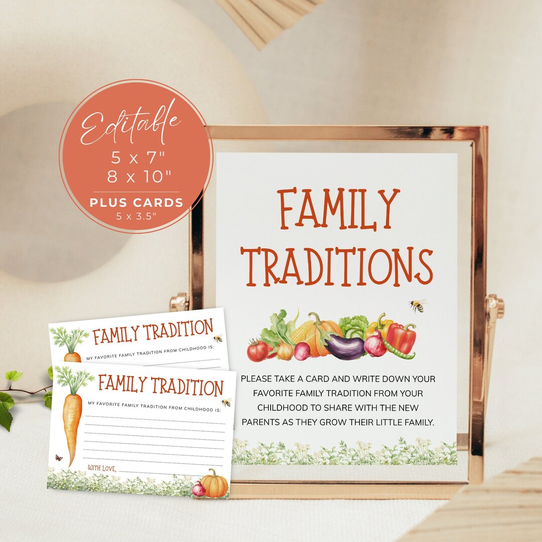 Locally Grown Favorite Family Tradition Card and Sign, Bright Farmers ...