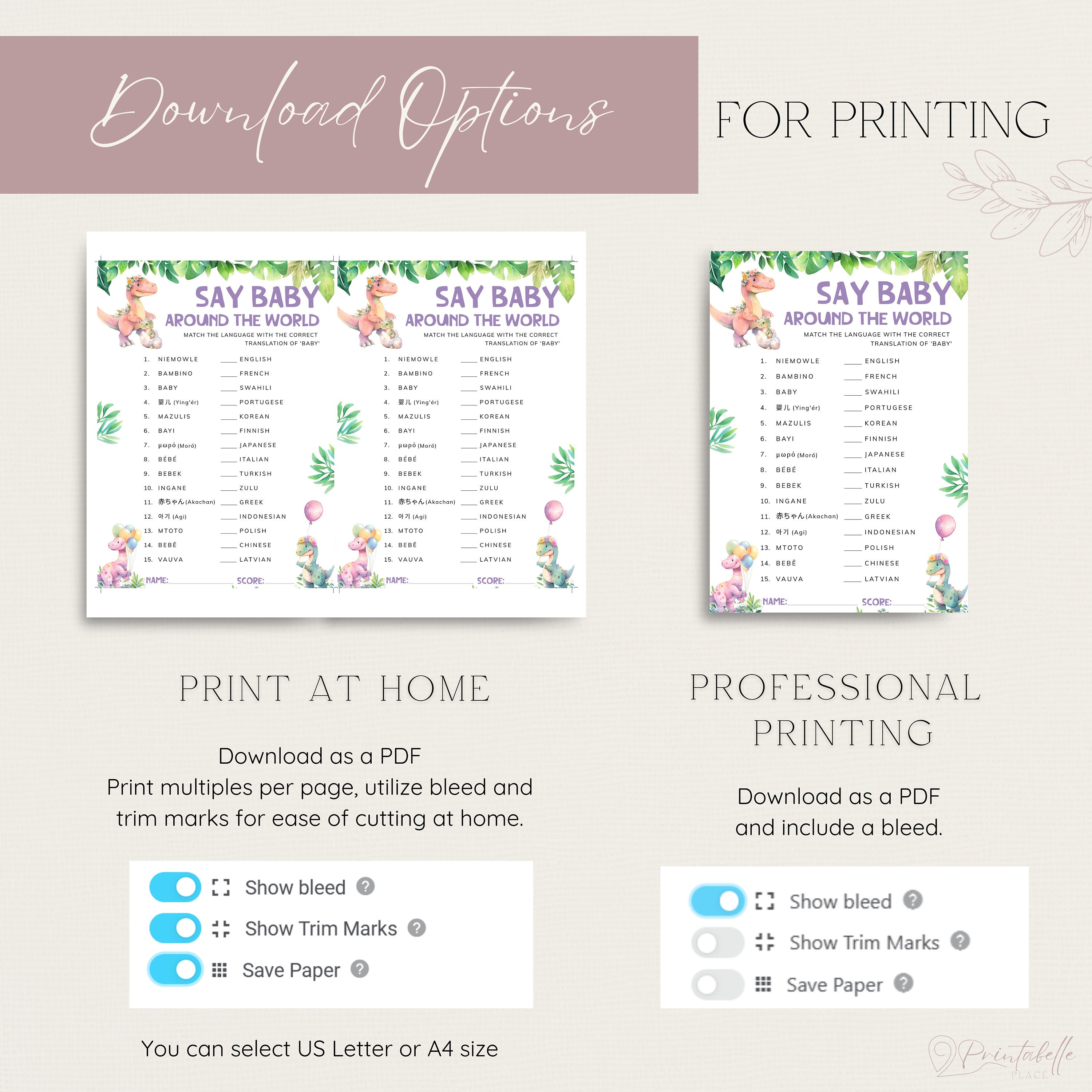 Dinosaur Baby Shower Games Bundle, Hatching Soon Activity Pack, Pastel ...