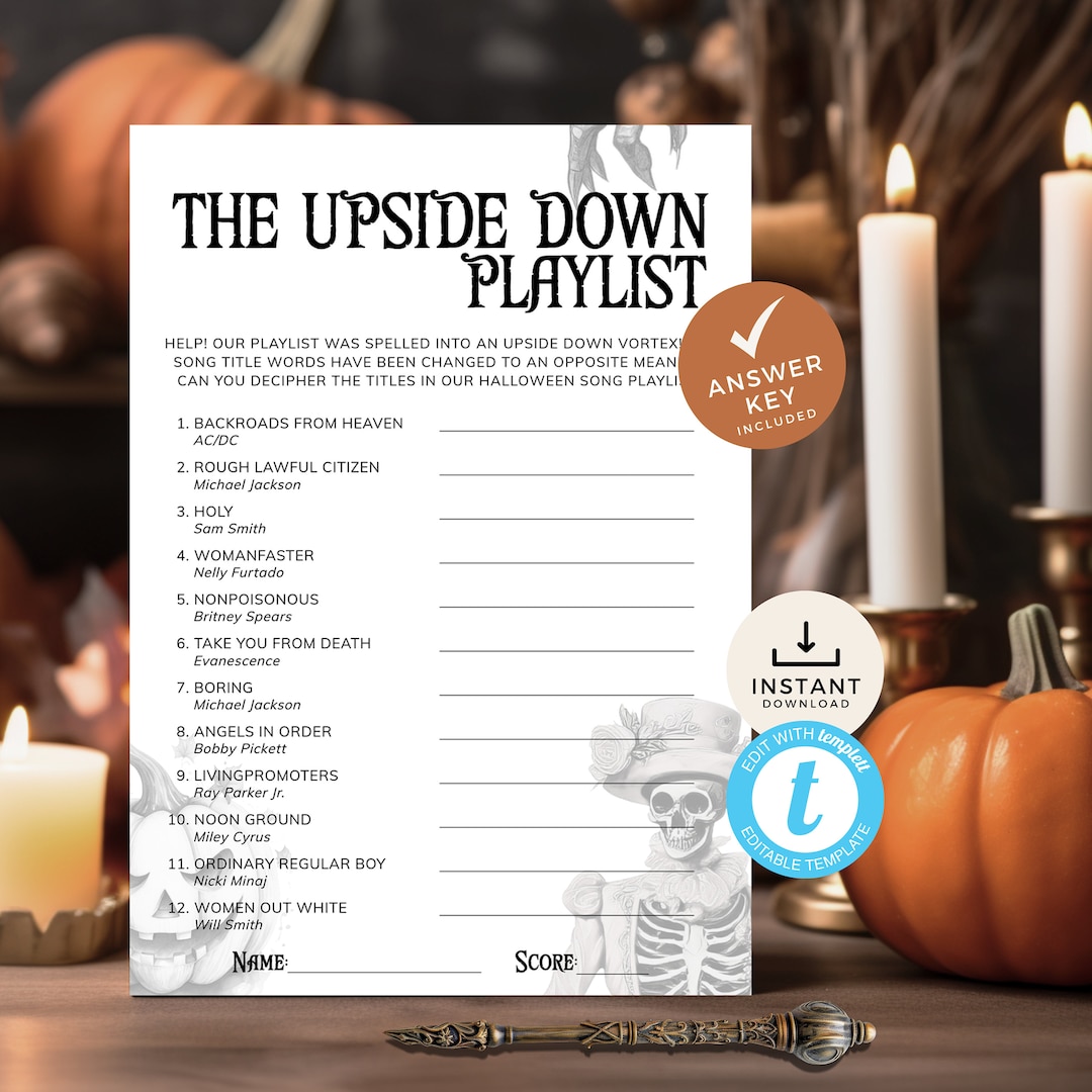 Halloween Music Trivia Game, Playlist Quiz, Guess the Song Title ...