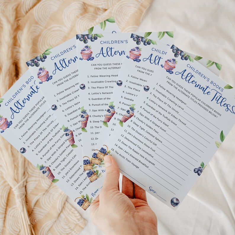 Blueberry Alternate Titles for Children's Book Quiz, Name That ...